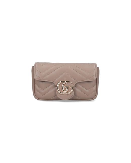 Gucci Mini Bag "Gg Marmont" in White | Lyst