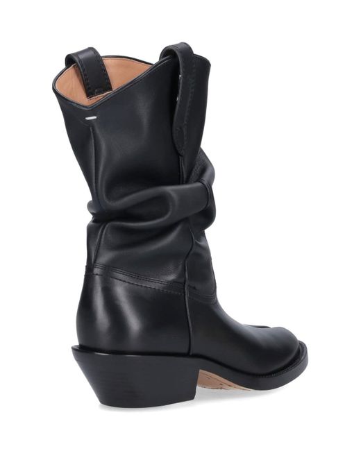 Maison Margiela 'tabi' Texan Boots in Black | Lyst