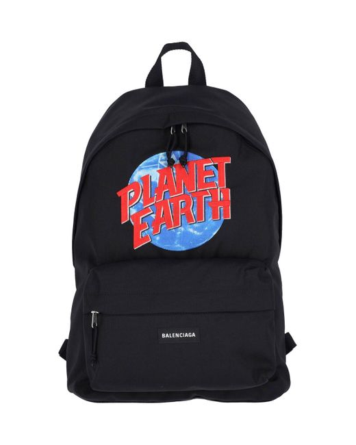 Balenciaga 'planet Earth' Backpack in Black for Men | Lyst