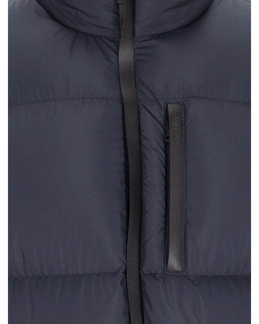 Moncler Short Down Jacket "besbre" in Blue for Men | Lyst