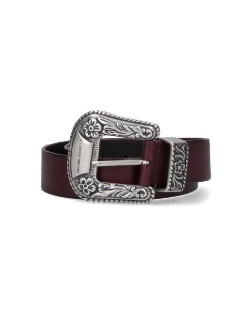 Golden Goose Leather Belt in Red | Lyst UK