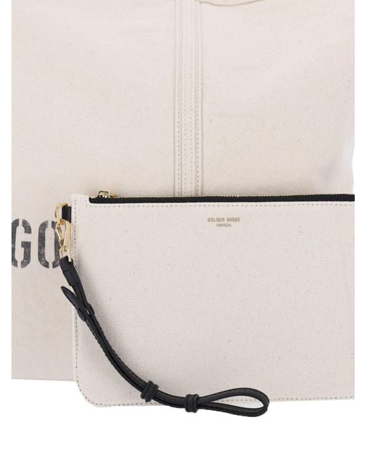 Golden Goose Logo Tote Bag in Natural | Lyst UK