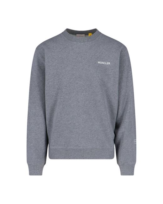 Moncler Genius X Frgmt Logo Crewneck Sweatshirt in Gray for Men | Lyst