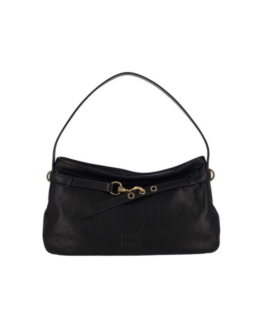 Miu Miu Medium Shoulder Bag "Aventure" in Black | Lyst