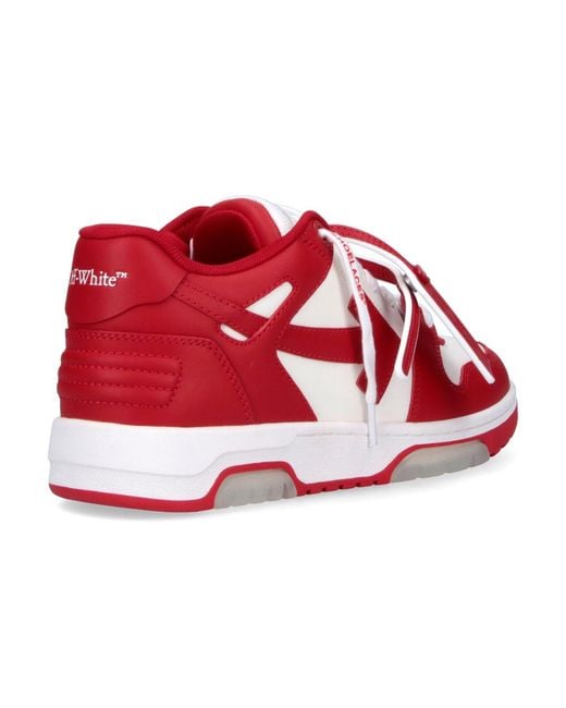 Off-White c/o Virgil Abloh "Out Of Office" Sneakers in Red for Men ...