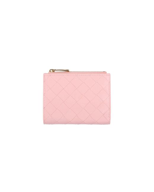 Bottega Veneta Small Bi-Fold Wallet in Pink | Lyst UK