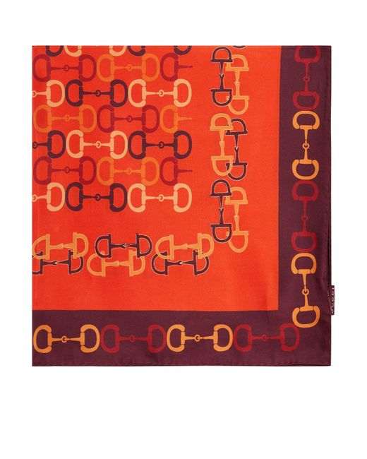Gucci Silk Scarf in Red | Lyst UK
