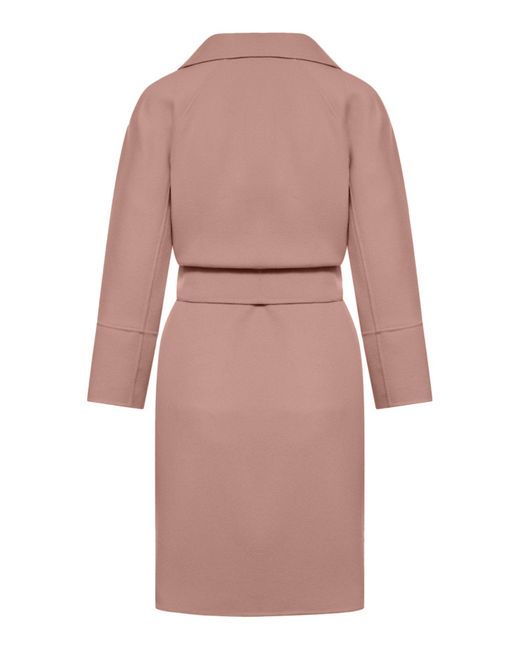 Max Mara Arona Short Double Wool Coat in Pink | Lyst UK