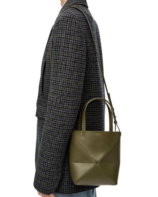 Loewe Puzzle Fold Tote Mini Bag in Green | Lyst
