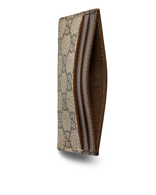 Gucci gg Two-tone Card Holder in Brown for Men | Lyst