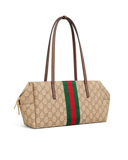 Gucci Gg Melrose Boston Bag Medium in Natural | Lyst