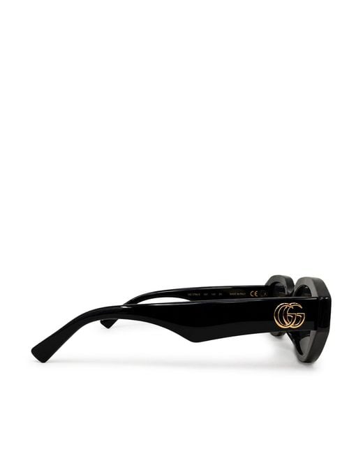 Gucci Cat-Eye Sunglasses With Gg Logo in Black | Lyst UK