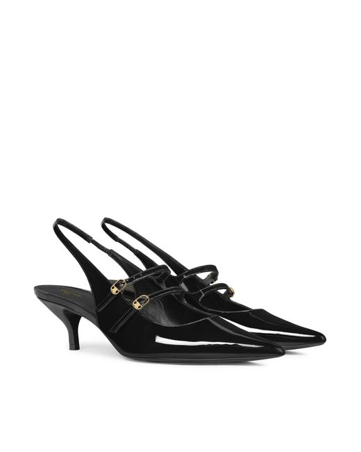 Celine Slingback Mary Jane Judy With Double Strap in Black | Lyst