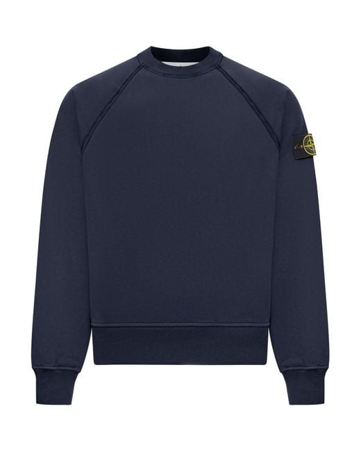 Stone Island Crew Neck Sweatshirt in Blue for Men | Lyst UK
