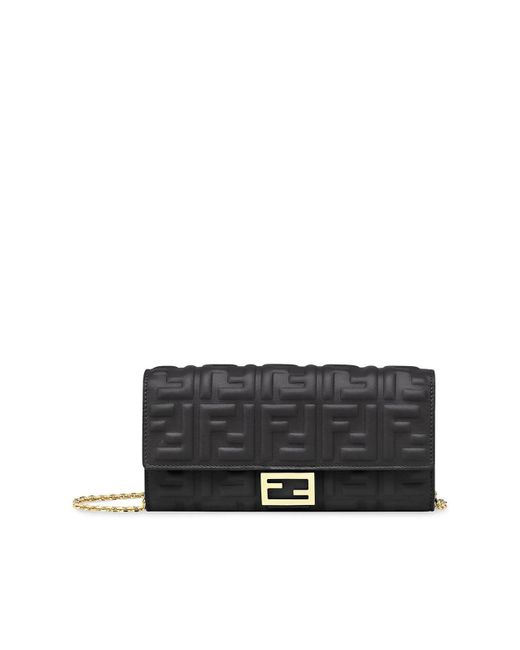 Fendi Baguette Continetal Wallet in Black | Lyst UK
