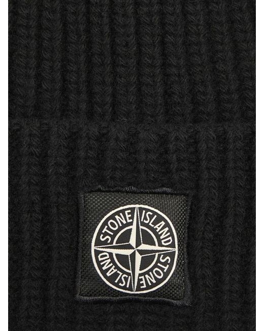 Stone Island Compass Logo Patch Cap in Black for Men | Lyst UK
