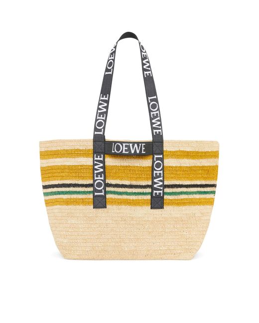 Loewe Fold Shopper In Raffia in Yellow for Men | Lyst