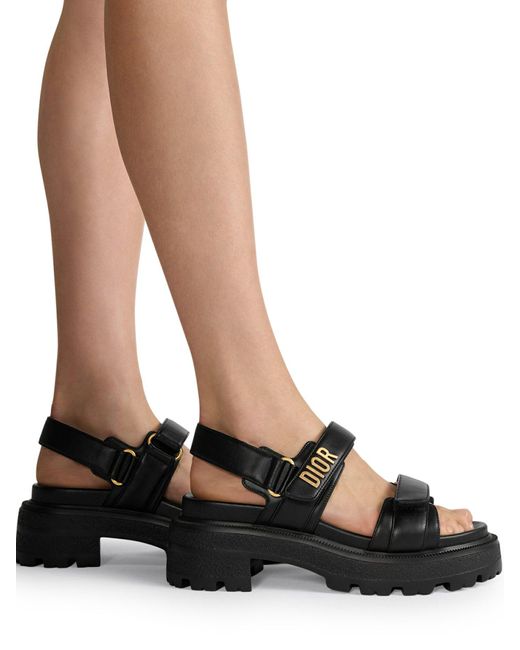 Dior Dioract Platform Sandal in Black | Lyst
