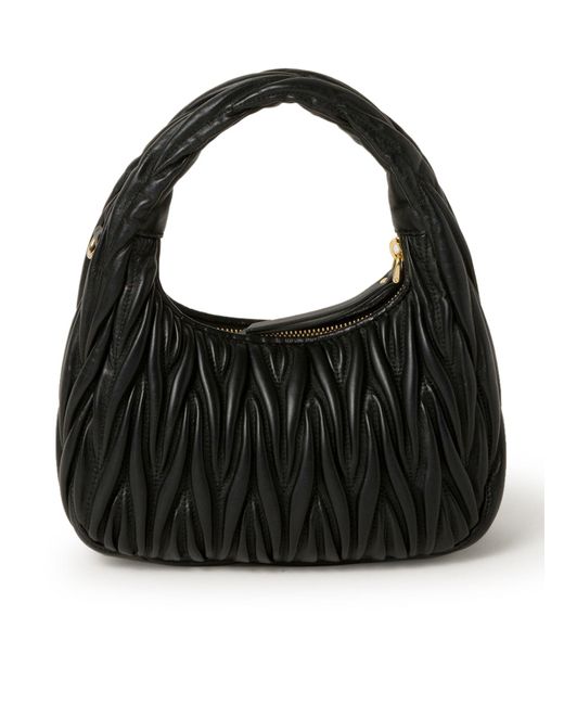 Miu Miu Wander Hobo Bag in Black | Lyst