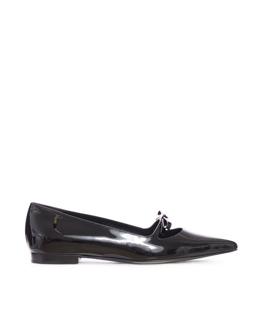 Celine Patent Leather Ballerina in Black | Lyst