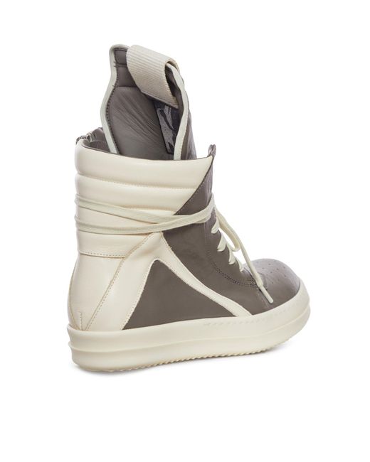 Rick Owens Geobaskets In Calfskin Leather in Natural for Men | Lyst UK