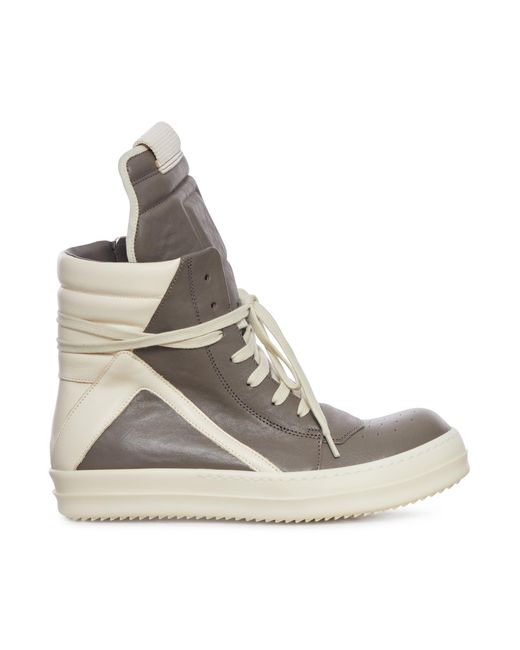 Rick Owens Geobaskets In Calfskin Leather in Natural for Men | Lyst UK