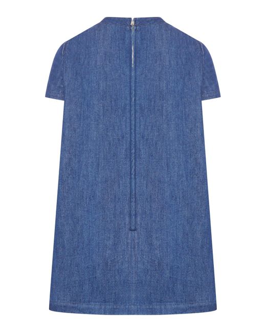 Gucci Denim Top With Clamp in Blue | Lyst
