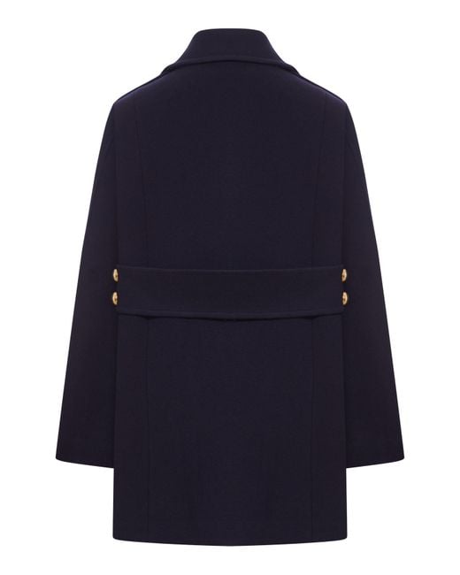 The Seafarer Vitamin Double-breasted Wool Coat in Blue | Lyst UK