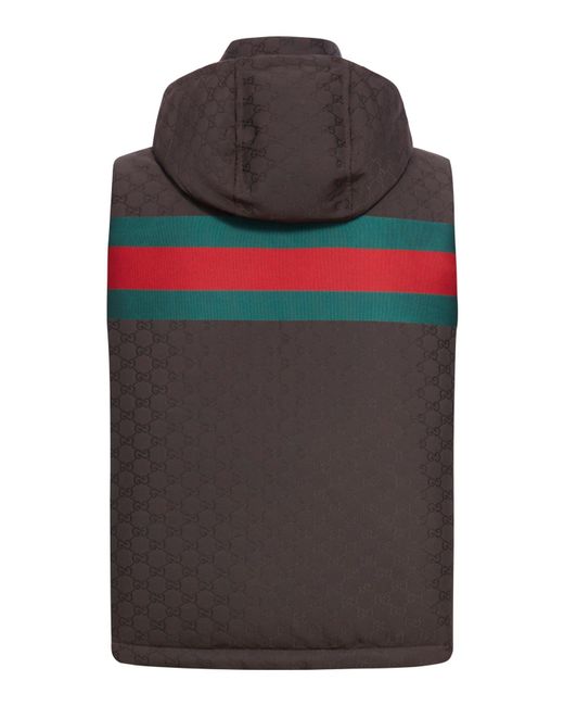Gucci Vest With Web Band in Gray for Men | Lyst