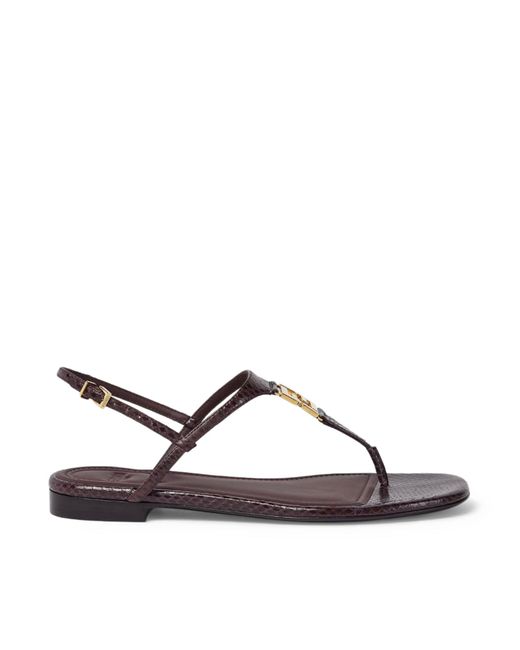 Fendi Ffold Flip Flops in Brown | Lyst UK