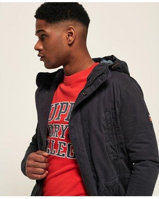 Superdry Rookie Military Parka Jacket Ink in Red for Men | Lyst