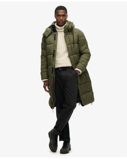 Superdry Ripstop Longline Puffer Jacket in Green for Men | Lyst