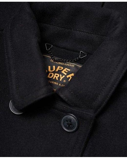 Superdry Remastered Bridge Coat in Black for Men | Lyst