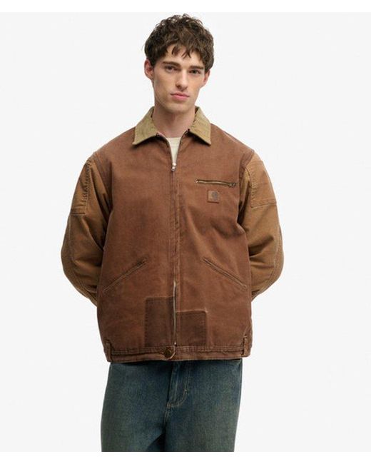 Superdry Vintage By & Co. Reworked Collared Jacket in Brown for Men ...