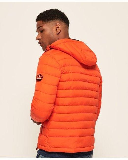 Superdry Fuji Double Zip Hooded Jacket Deep in Red for Men | Lyst