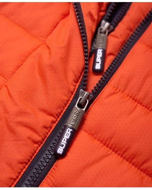 Superdry Fuji Double Zip Hooded Jacket Deep in Red for Men | Lyst