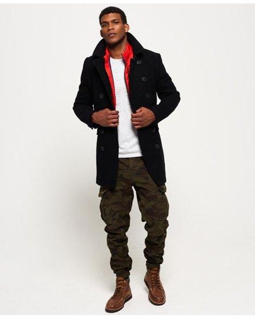 Superdry Remastered Bridge Coat in Black for Men | Lyst