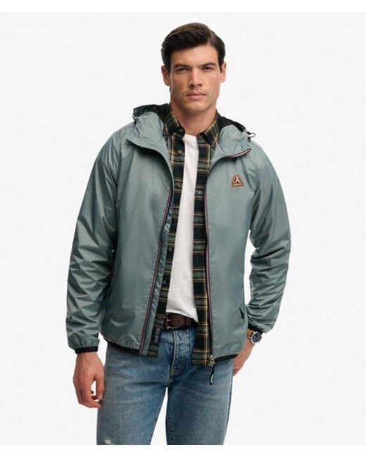 Superdry Essential Windbreaker Jacket in Blue for Men | Lyst UK