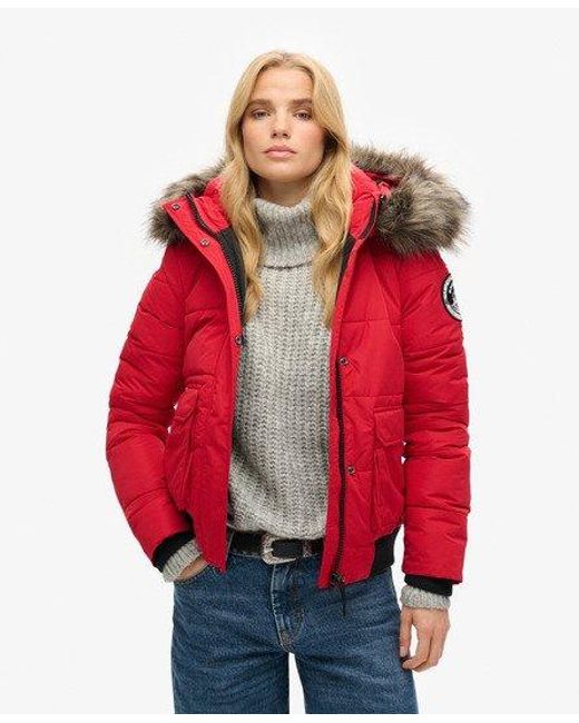 Superdry Everest Ella Bomber Jacket / Chilli Pepper in Red | Lyst