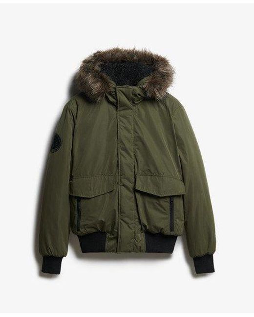 Superdry Everest Bomber Jacket Army in Green for Men | Lyst