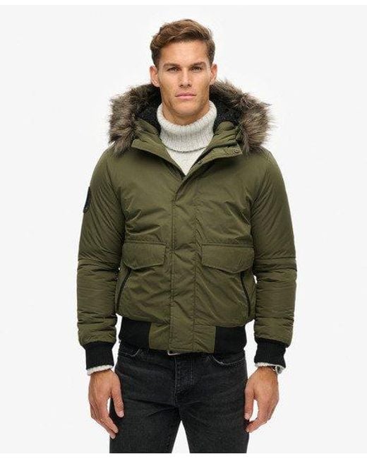 Superdry Everest Bomber Jacket Army in Green for Men | Lyst