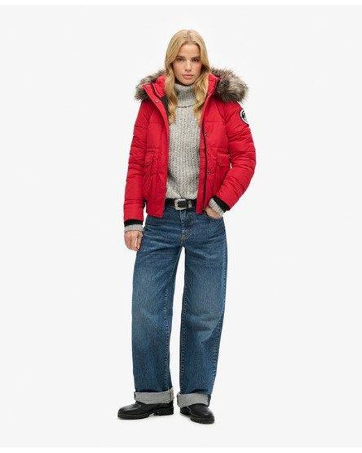 Superdry Everest Ella Bomber Jacket / Chilli Pepper in Red | Lyst