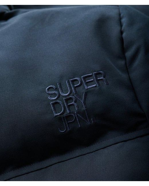 Superdry Everest Classic Quilted Short Hooded Puffer Jacket in Blue for ...