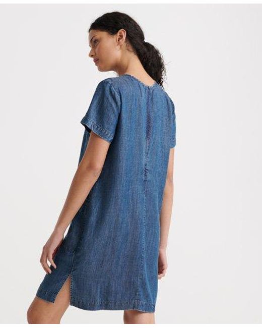 Superdry Desert Dress Light in Blue | Lyst