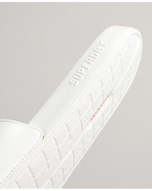 Superdry Core Pool Sliders Optic/Risk in Gray for Men | Lyst