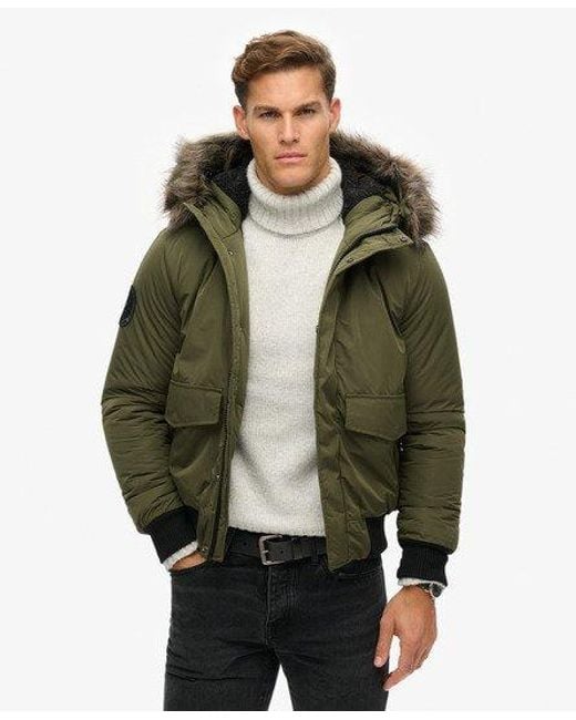 Superdry Everest Bomber Jacket Army in Green for Men | Lyst