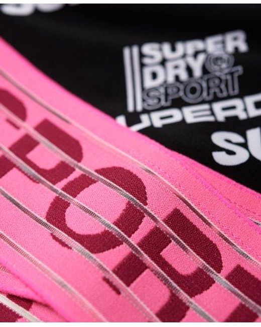 Superdry Core Cross Bra Mono Diagonal Logo in Pink | Lyst