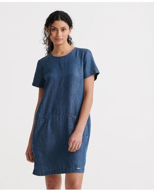 Superdry Desert Dress Light in Blue | Lyst