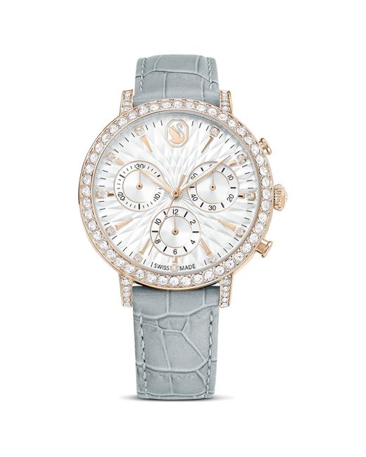 Swarovski Matrix Tennis Chrono Watch in Metallic | Lyst