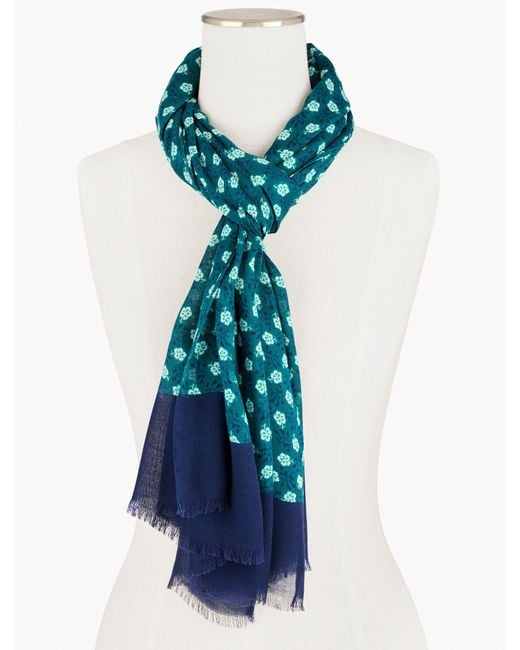 Talbots Dazzling Ditsy Oblong Scarf in Blue | Lyst UK